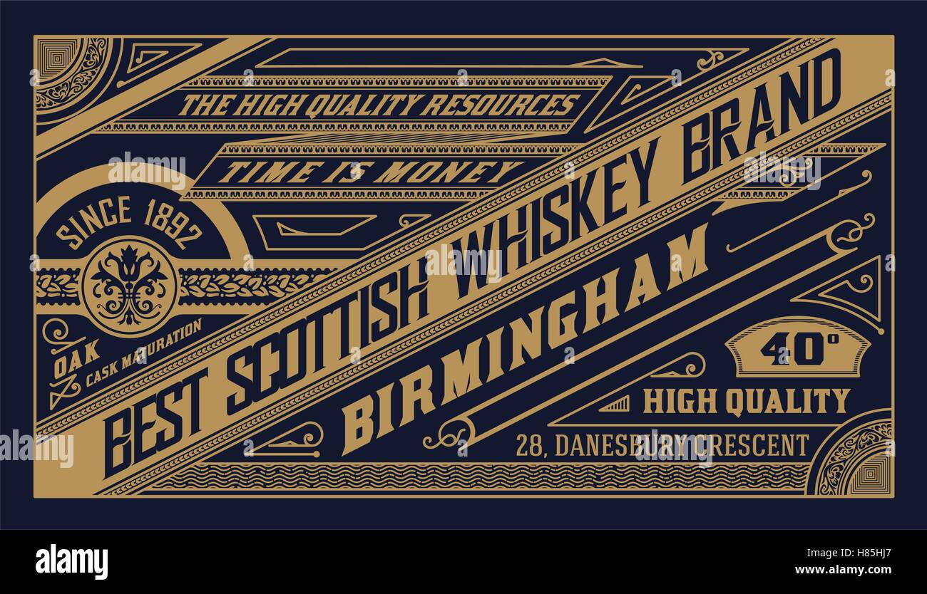 Vintage Whisky Label