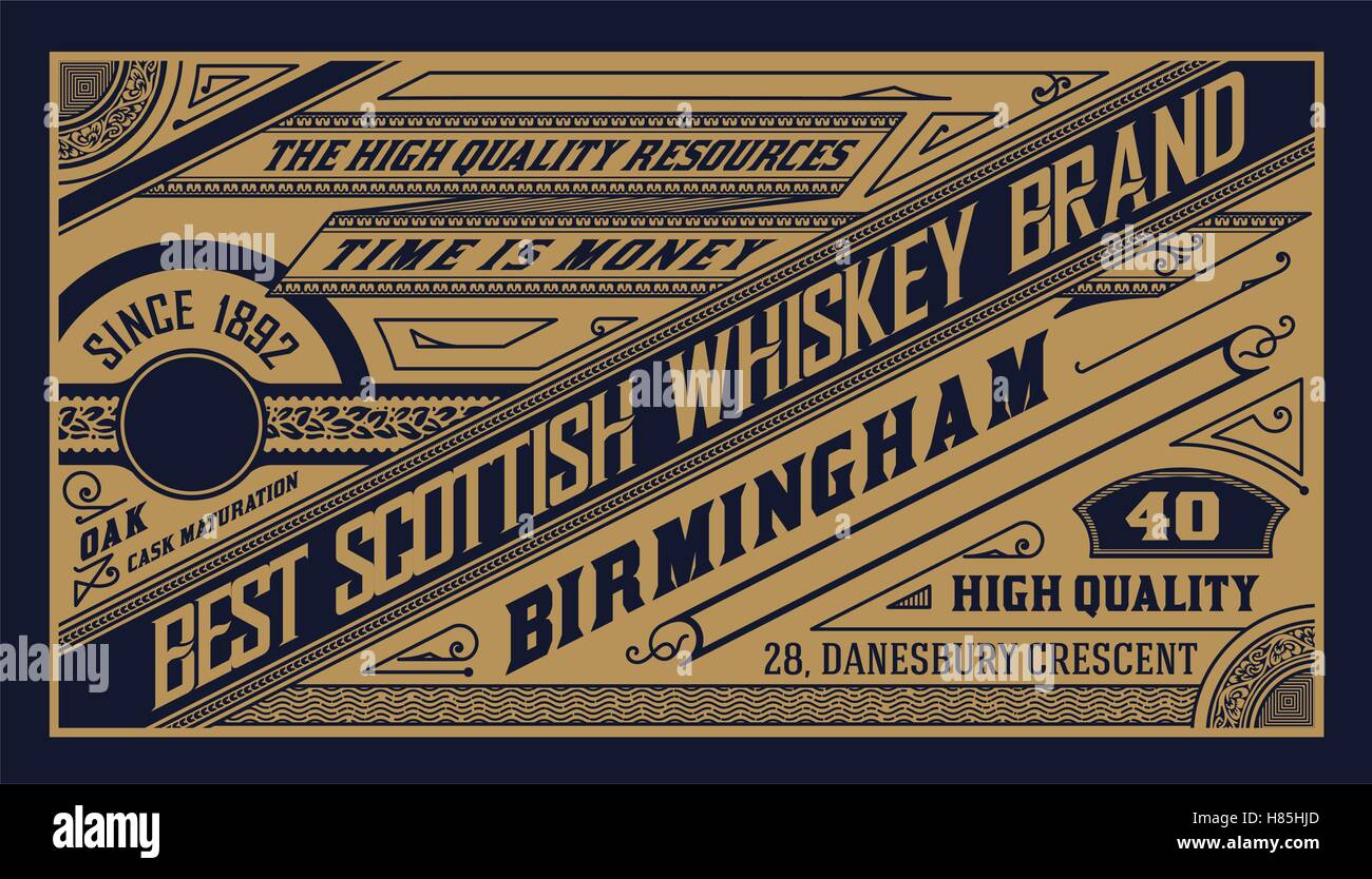 Old whiskey poster hi-res stock photography and images - Alamy