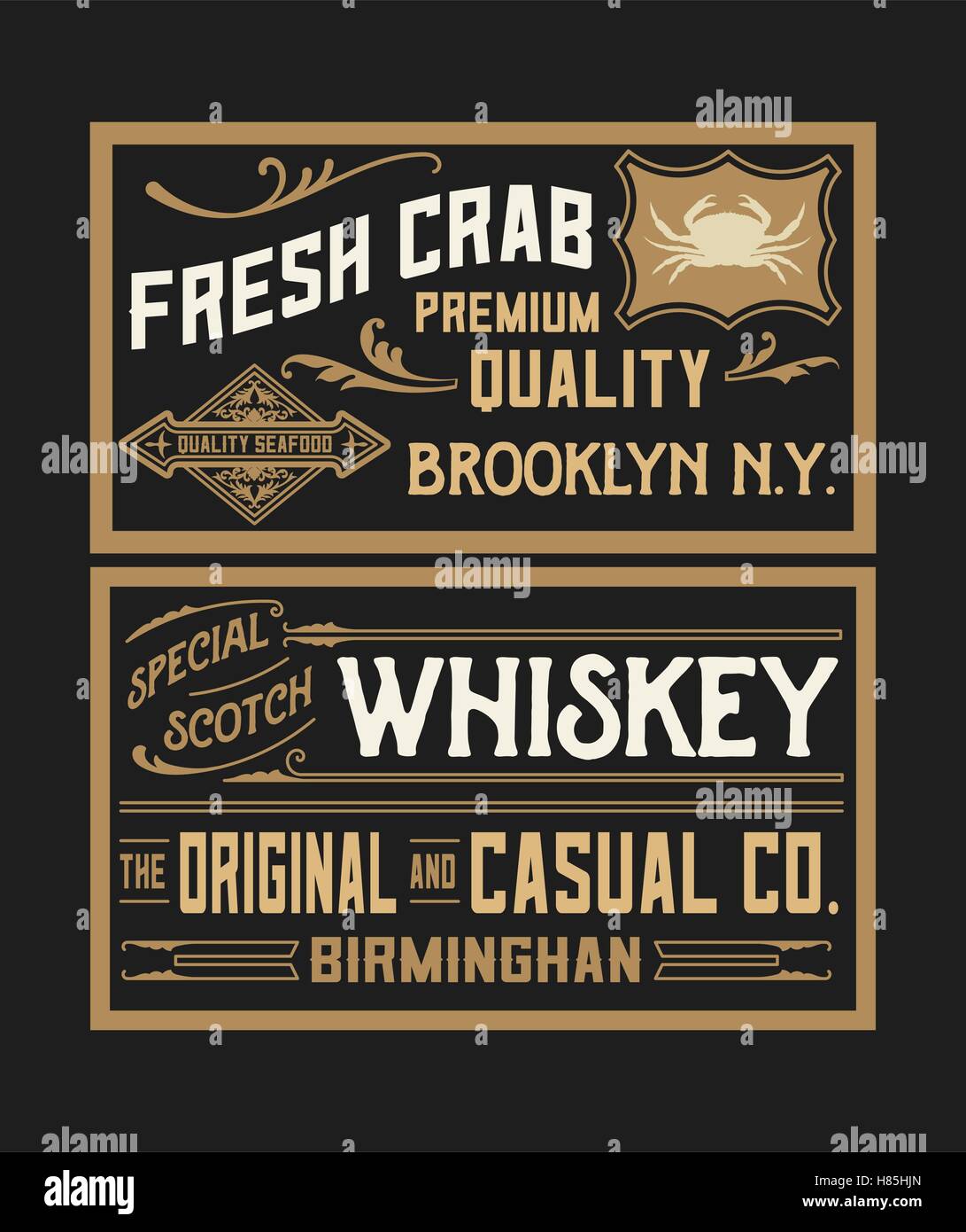 Old advertisements Stock Vector Images - Alamy