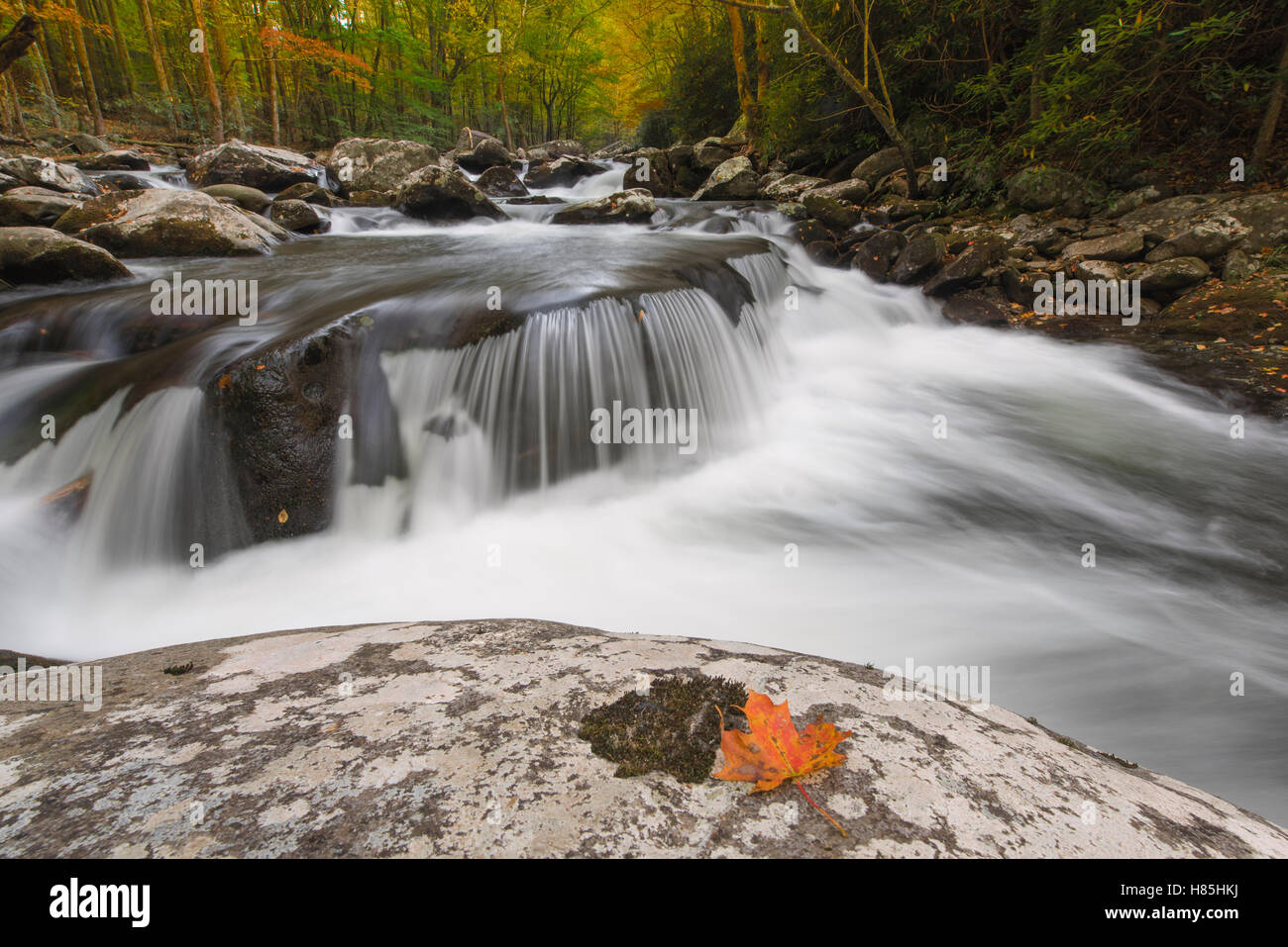 Cascade, Little River, Great Smoky Mountains National Park, Tennessee ...
