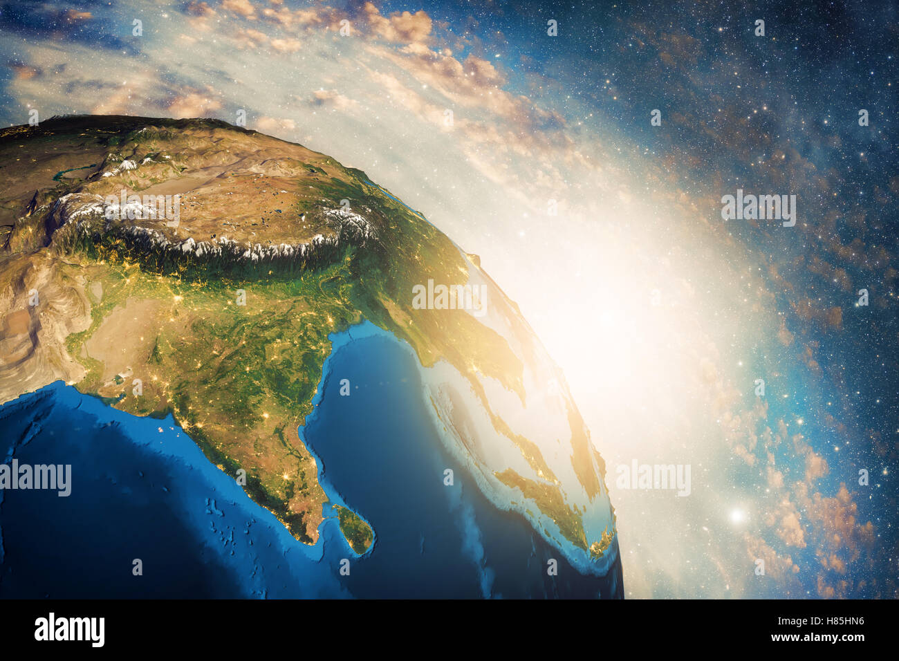 3D rendering of detailed colorful Earth, highly detailed planet earth ...