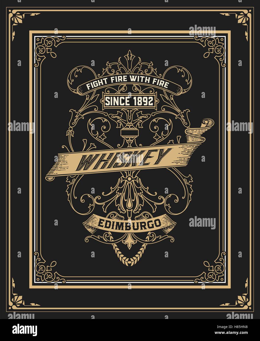 Vintage design for labels, emblem, banner, logo, sticker. Suitable for ...