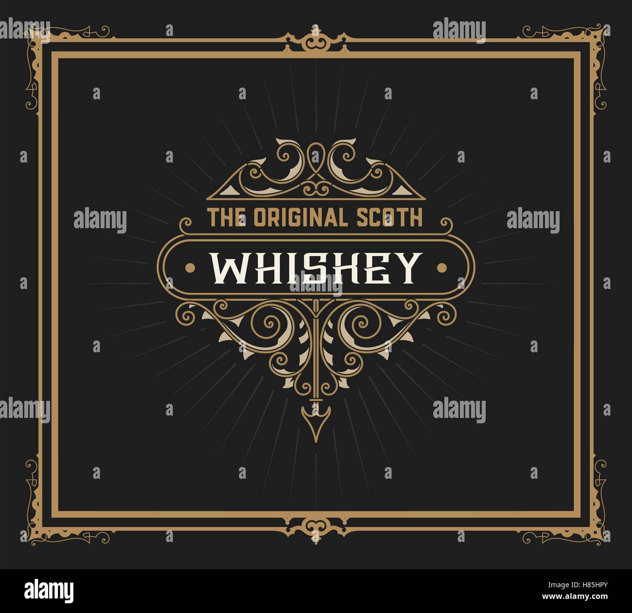 Whiskey design for label and packaging Stock Vector Image & Art - Alamy