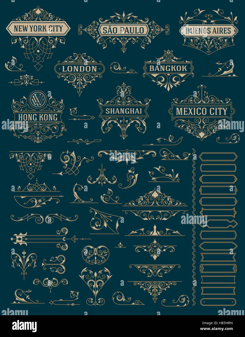 Vintage logos vector vectors hi-res stock photography and images - Alamy