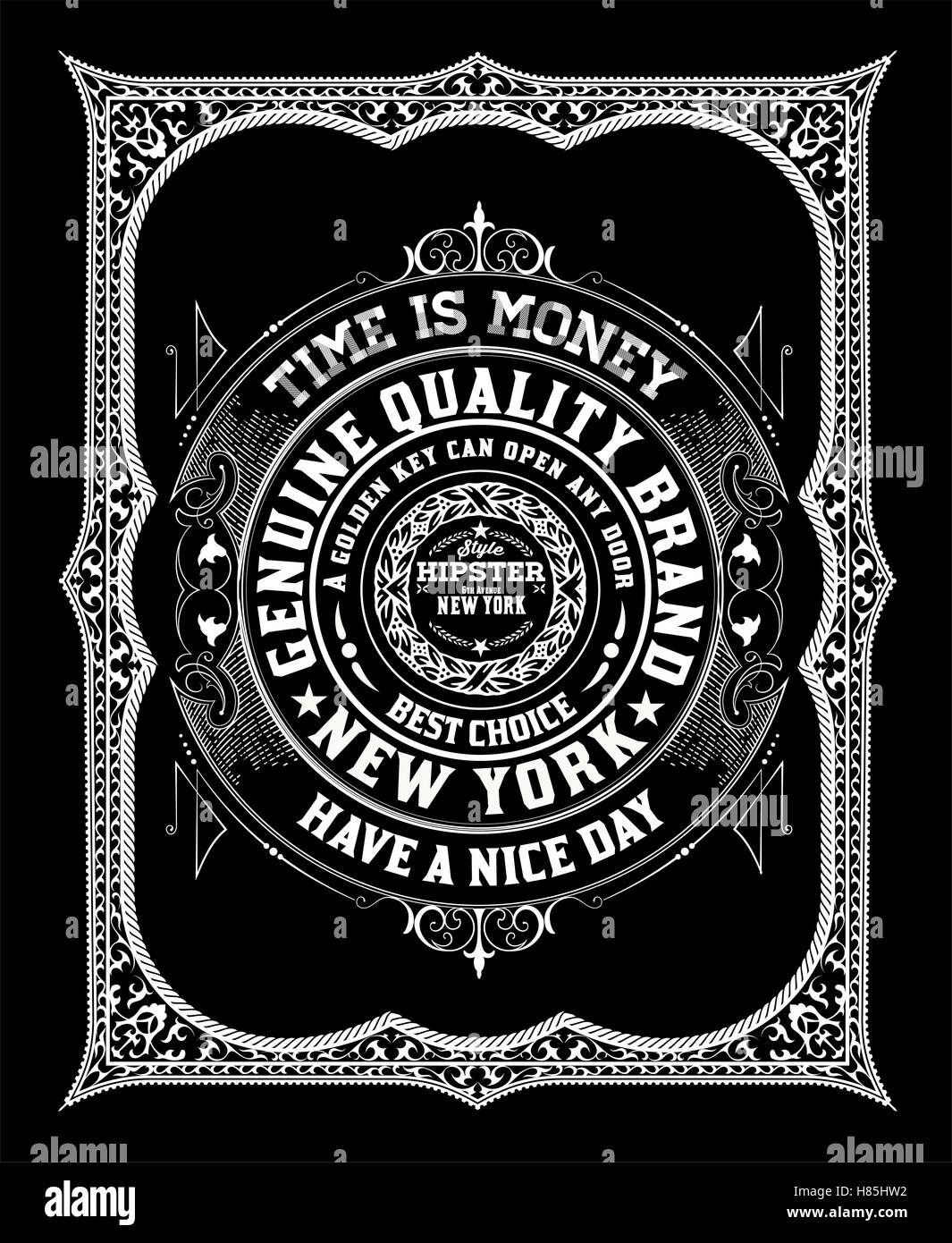Baroque logo with old frame Stock Vector Image & Art - Alamy
