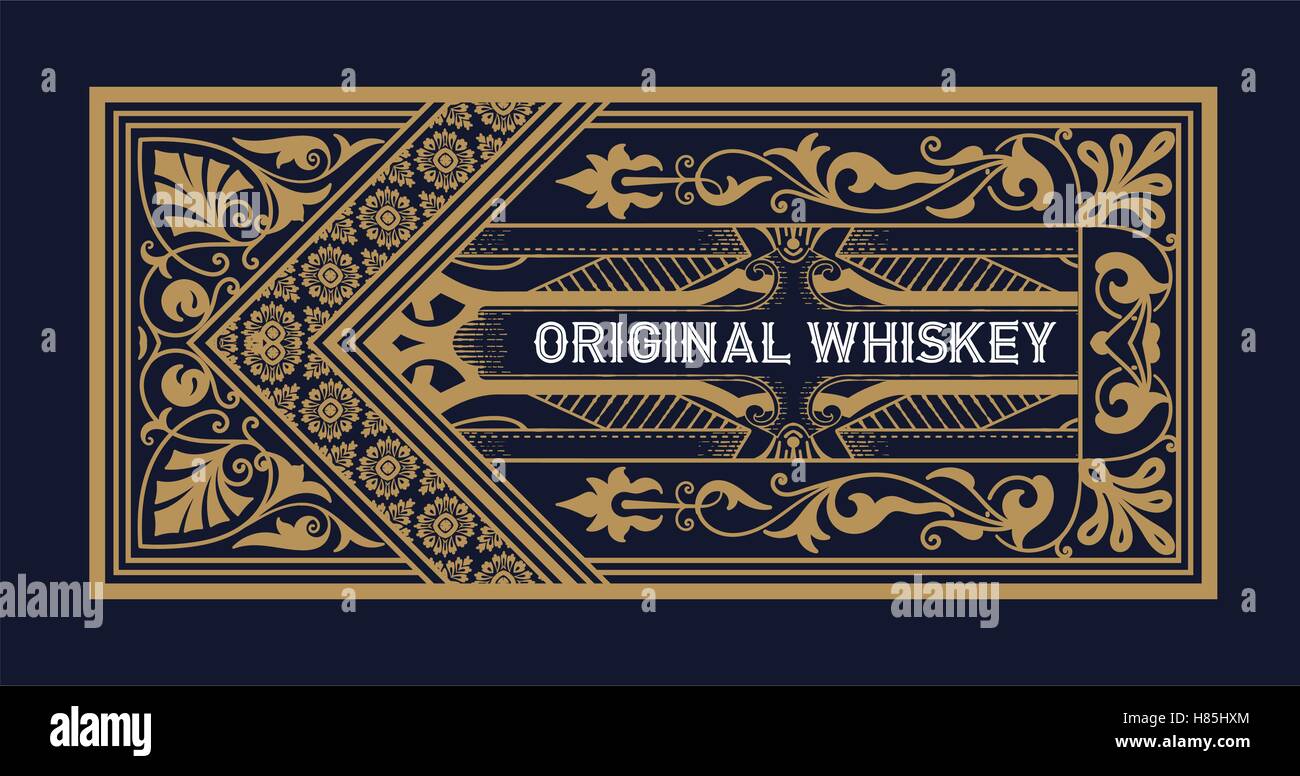 Retro whiskey label. Vector Stock Vector Image & Art - Alamy