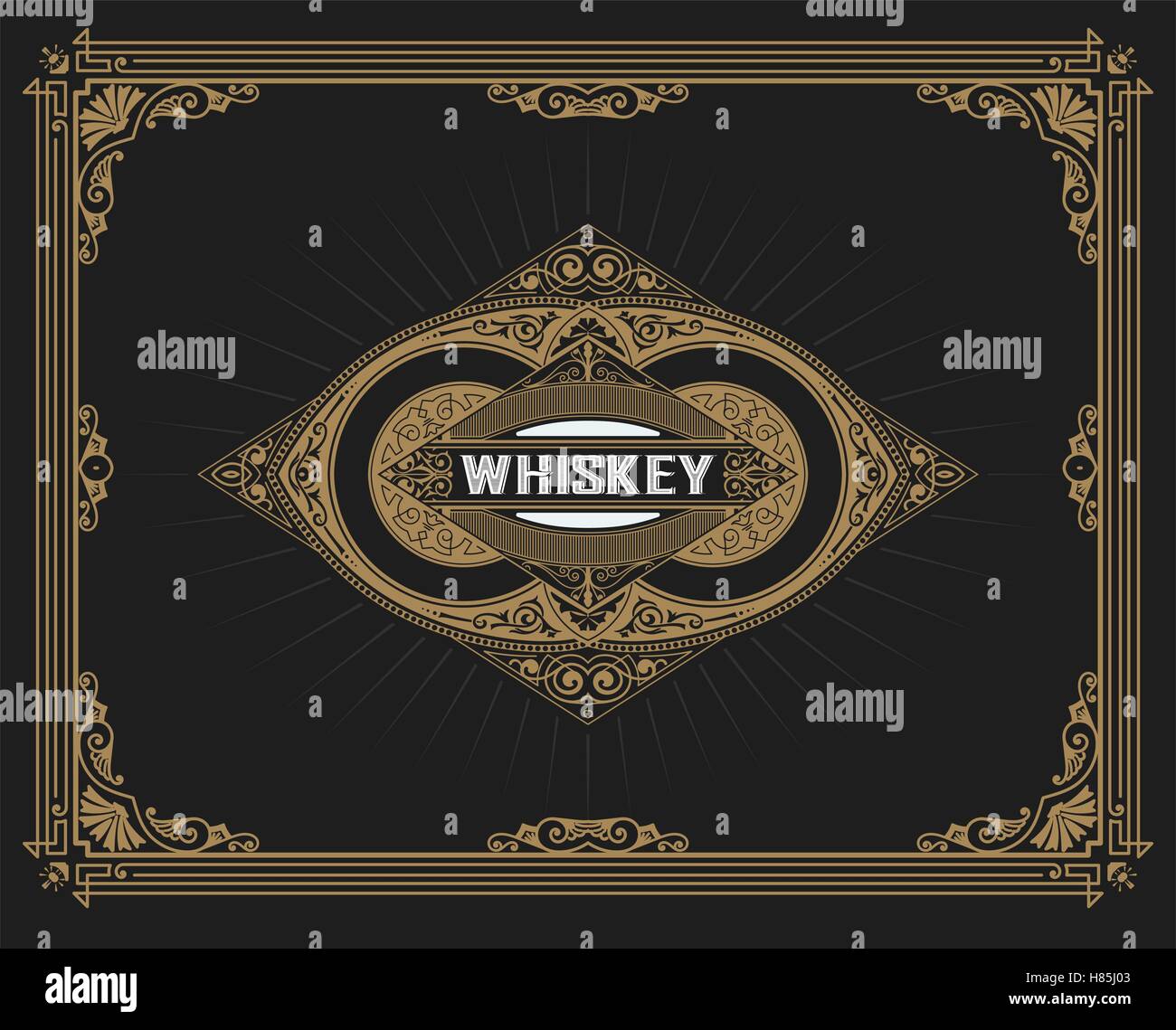 Old label design for Whiskey and Wine label, Restaurant banner, Beer ...