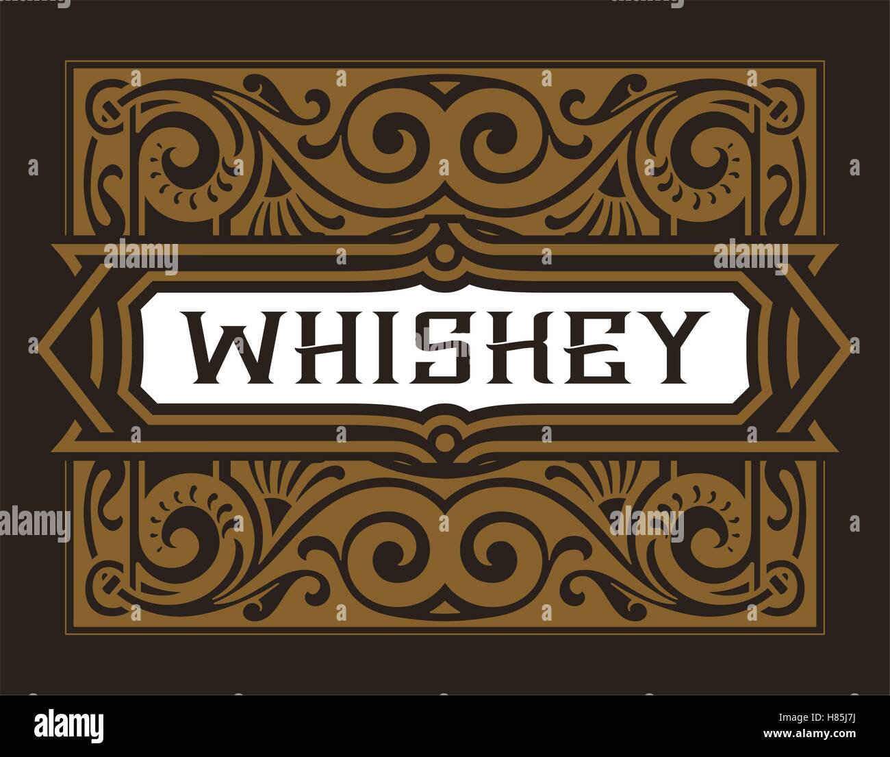 Whiskey design for label and packaging Stock Vector Image & Art - Alamy