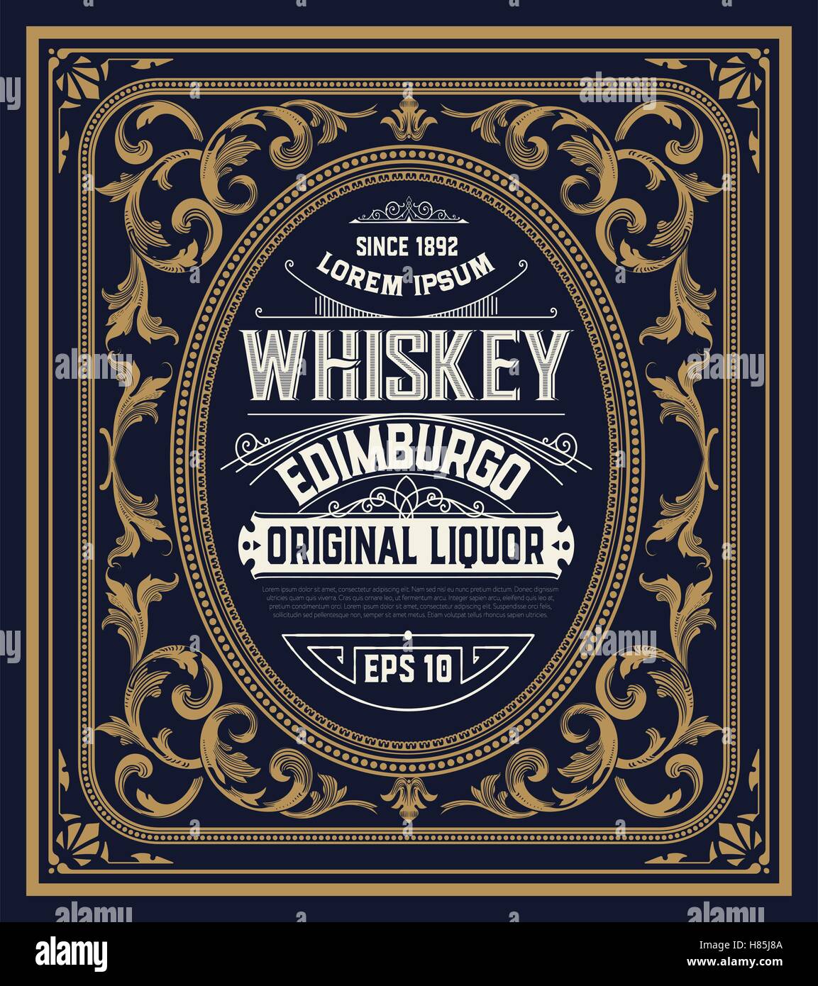Whiskey label hi-res stock photography and images - Alamy