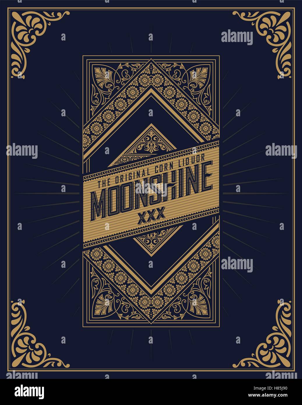 Retro whiskey label. Vector Stock Vector Image & Art - Alamy