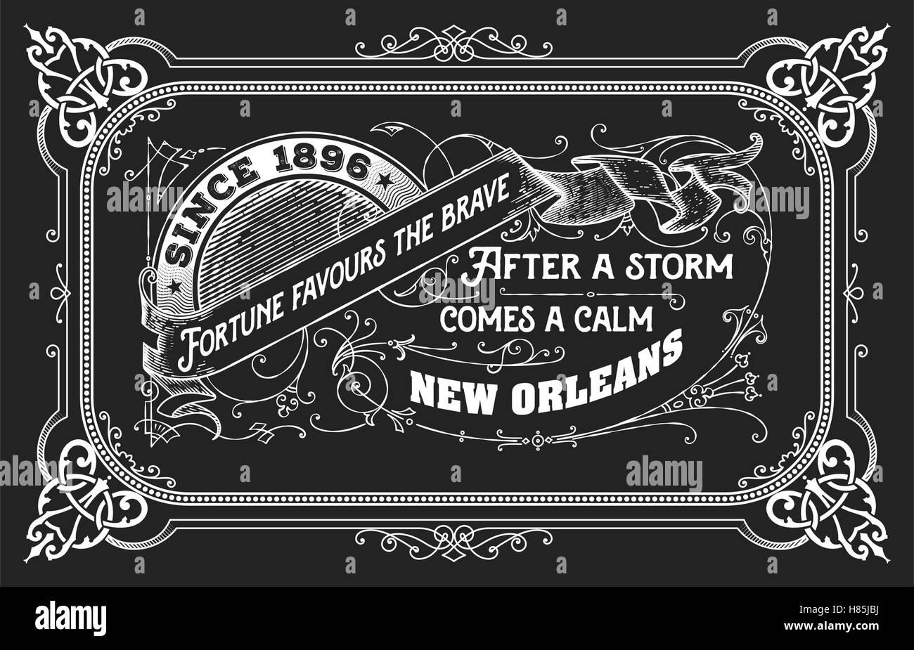 Vintage greeting card baroque Black and White Stock Photos & Images - Alamy