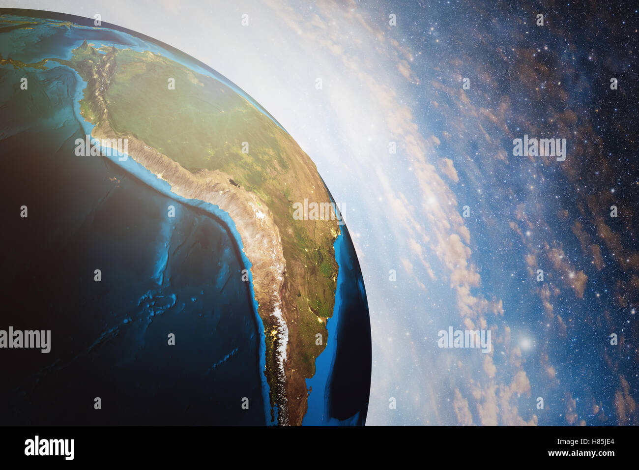 3D rendering of detailed colorful Earth, highly detailed planet earth ...