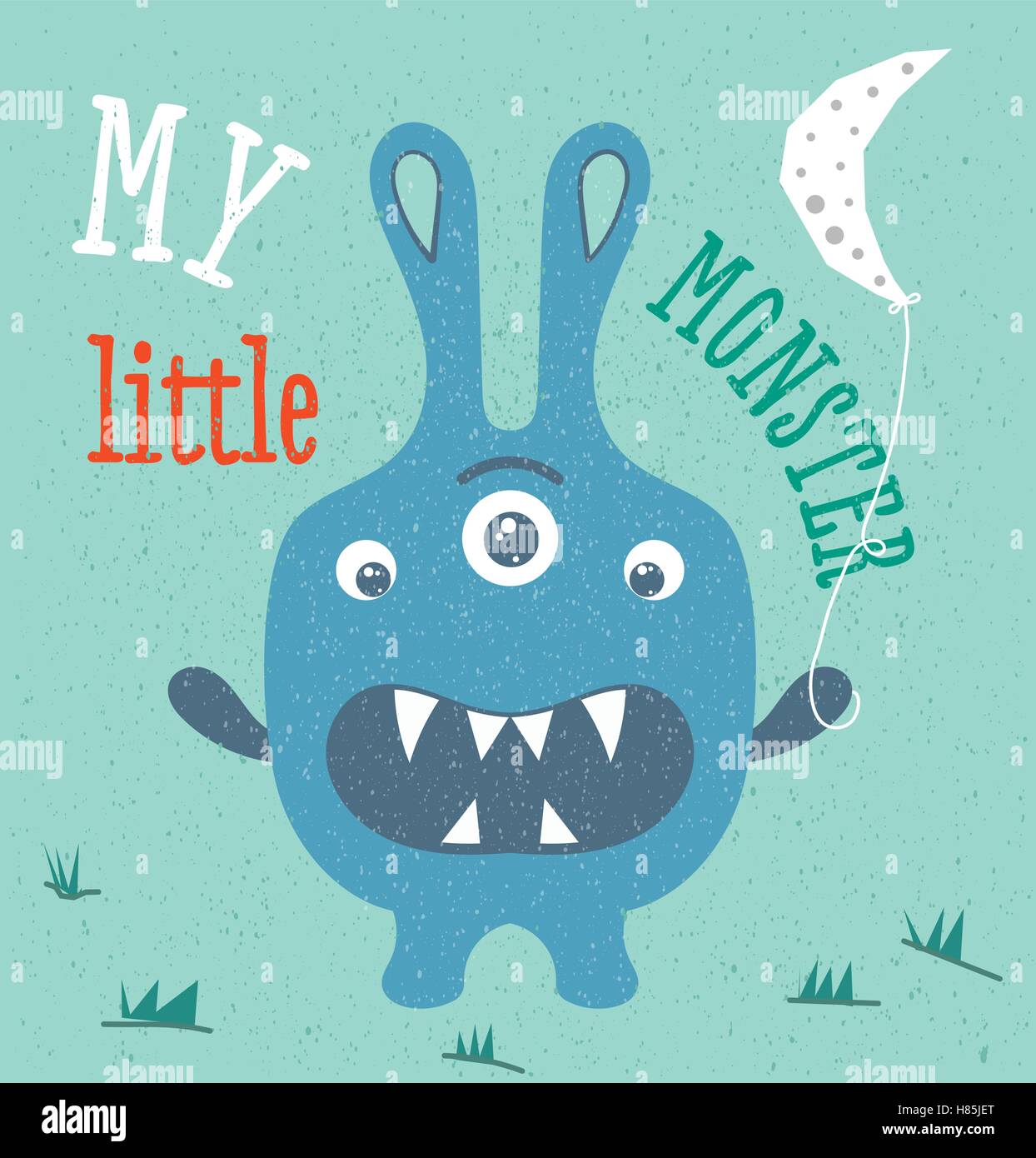 Monster illustration in baby style Stock Vector Image & Art - Alamy