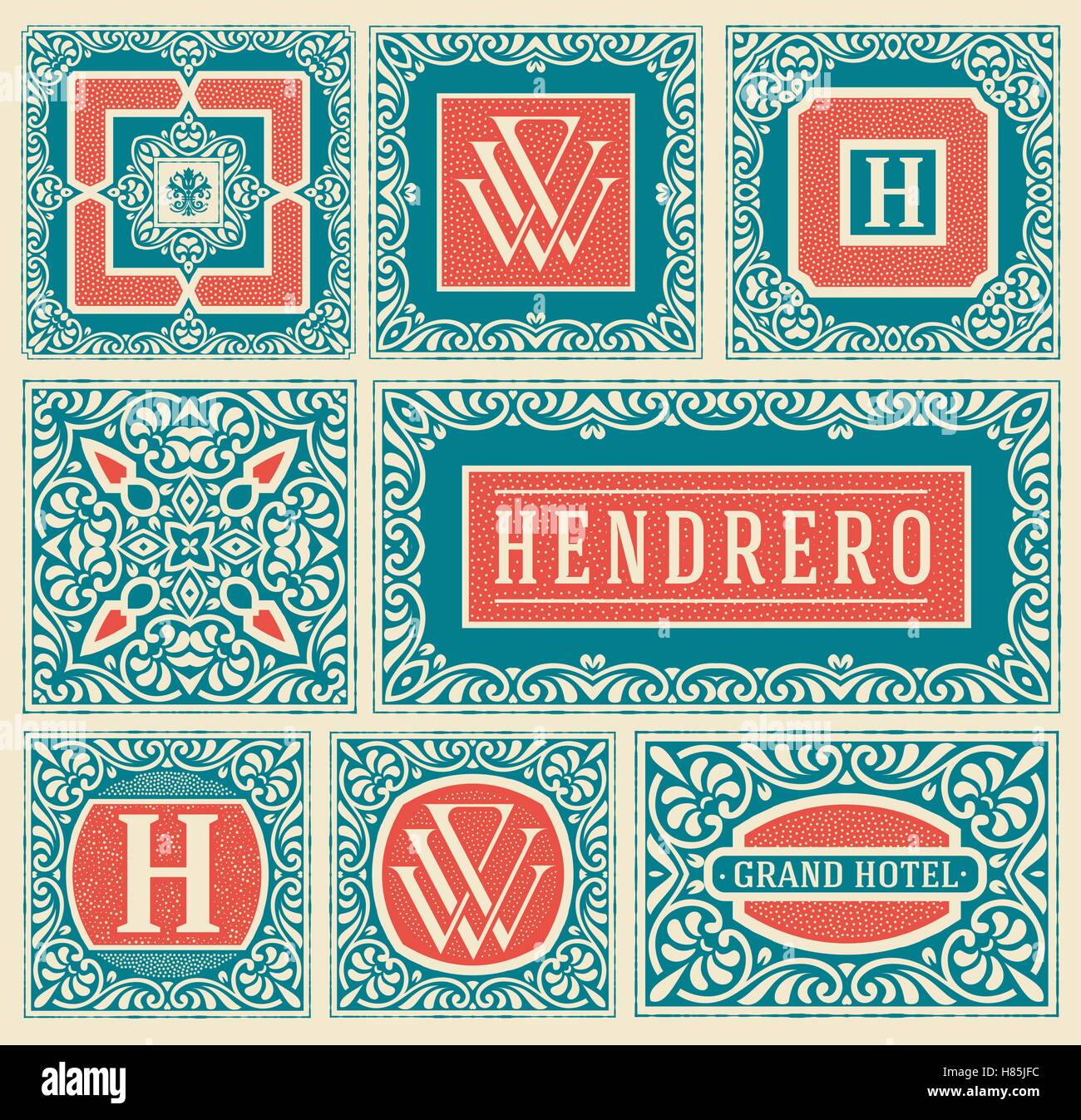 Retro cards set. Vector Layered Stock Vector Image & Art - Alamy