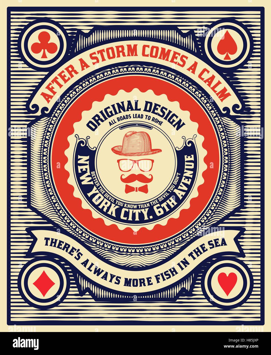 Old card design . Elements organized by layers Stock Vector Image & Art ...