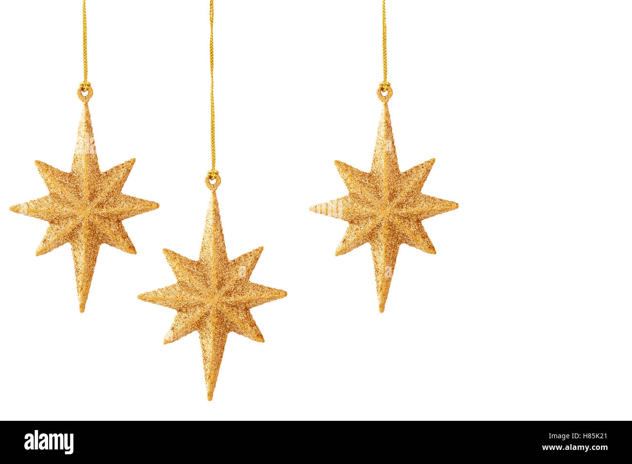 Hanging stars isolated on white background Stock Photo - Alamy