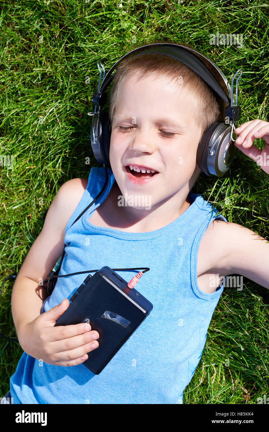 Tape player boy hi-res stock photography and images - Alamy