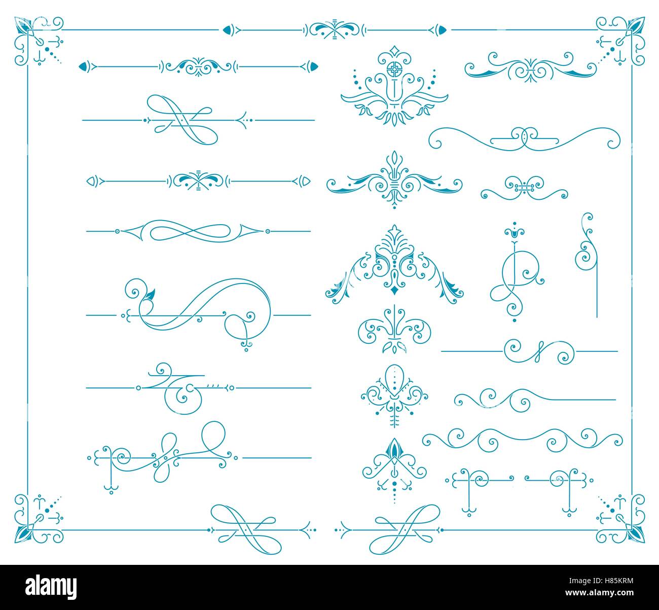 Decorations vintage style Stock Vector Images - Alamy