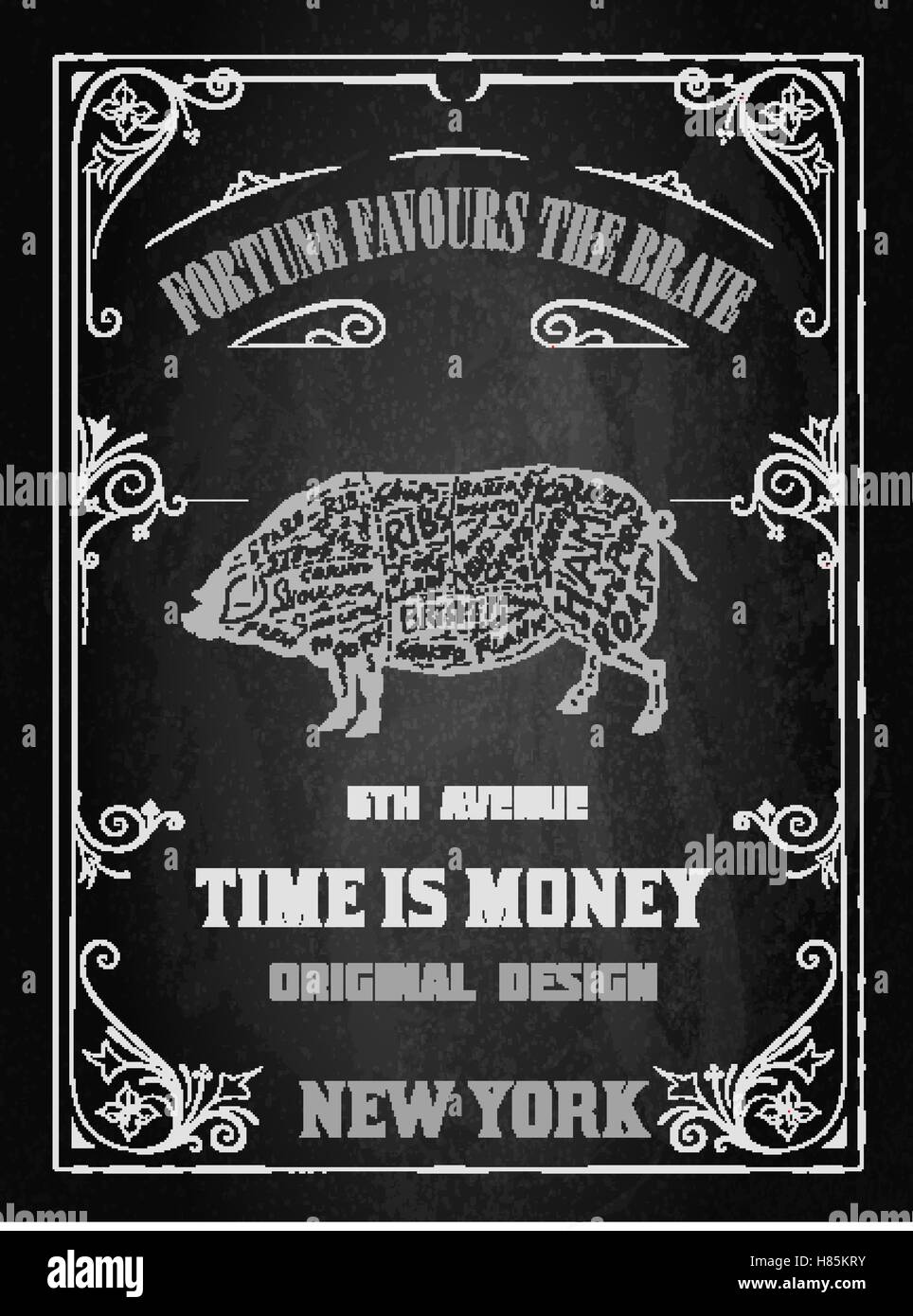 Poster pig Black and White Stock Photos & Images - Alamy