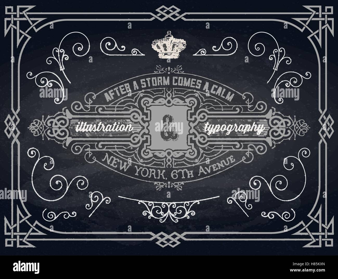 Old design with accents and frame Stock Vector Image & Art - Alamy