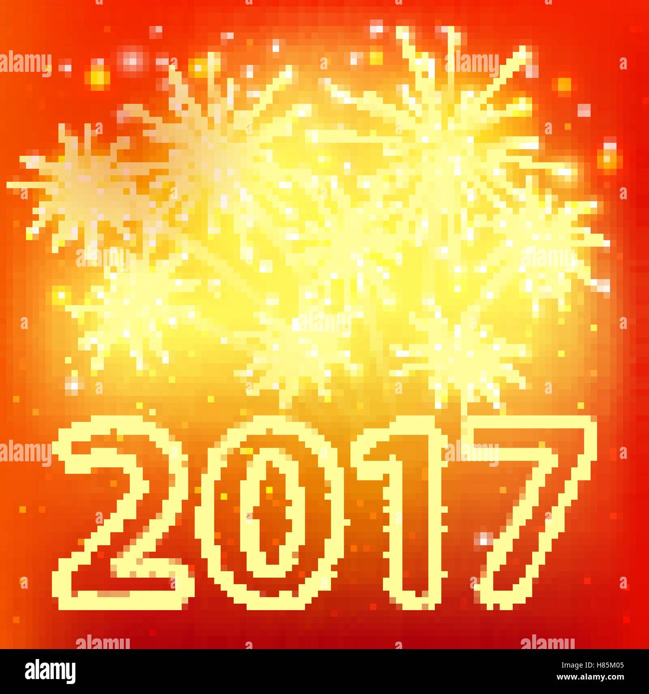 2017 calendar fireworks Stock Vector Images - Alamy