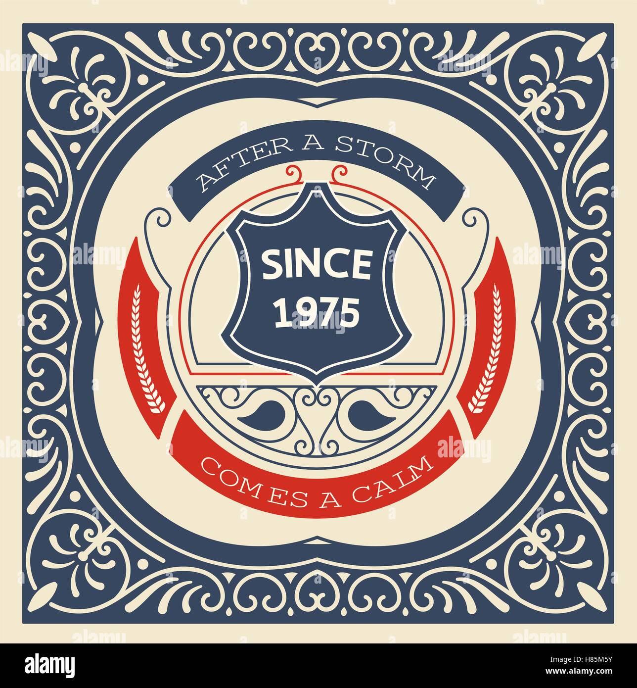 Retro frame with logo Stock Vector Image & Art - Alamy