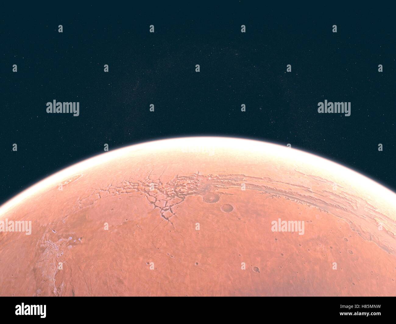 View of the Earth from Mars. This is how the Earth is seen from the red ...