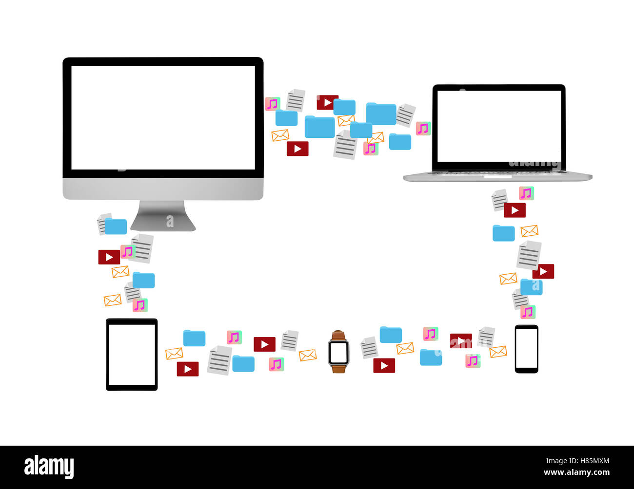 Download files transfer sharing hi-res stock photography and images - Alamy