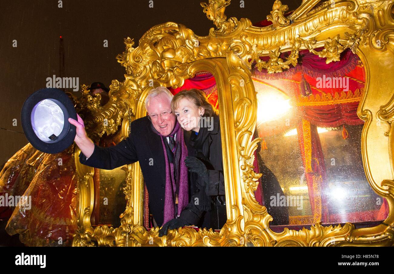 New Lord Mayor of the City of London Andrew Parmley, and his wife Wendy ...