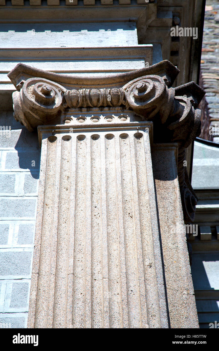 milan in italy old church concrete wall brick the abstract background ...