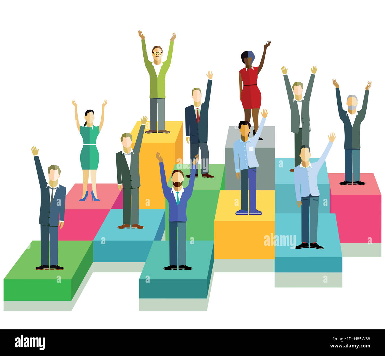 Rise progress Cut Out Stock Images & Pictures - Alamy