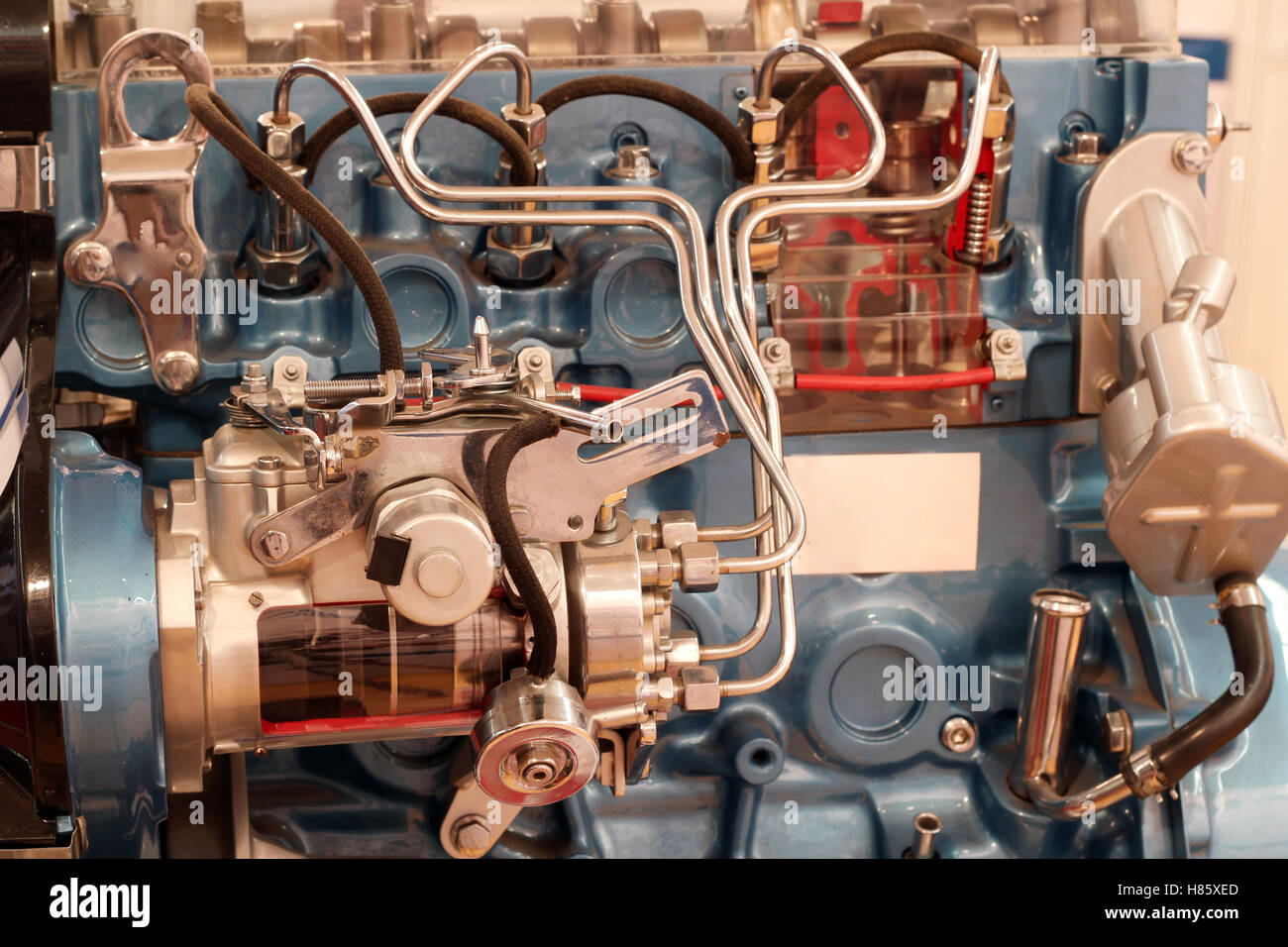 car engine valves and pistons work Stock Photo - Alamy