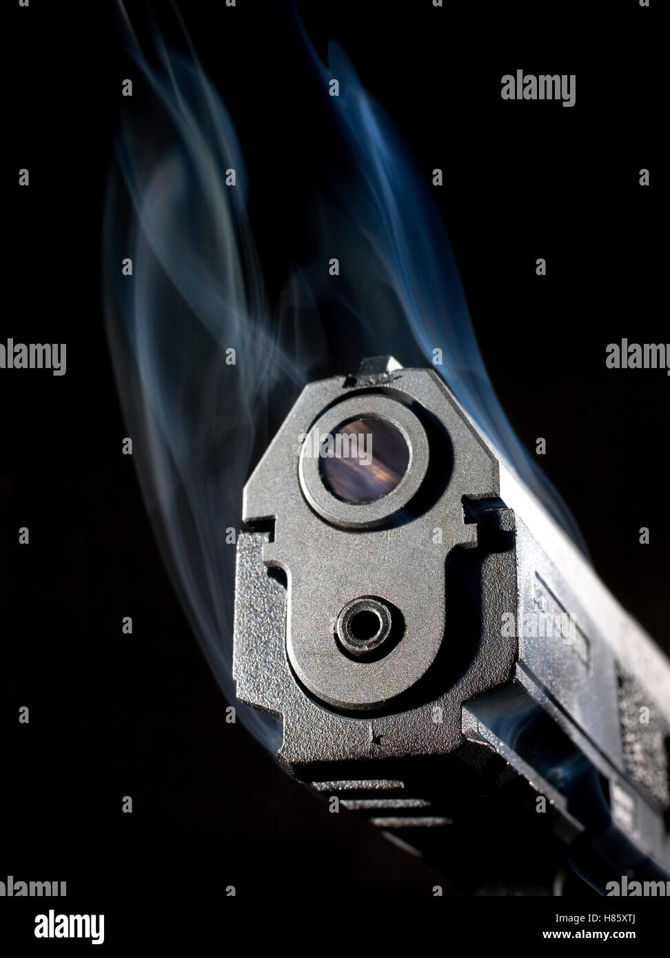 Smoke coming from muzzle gun hi-res stock photography and images - Alamy