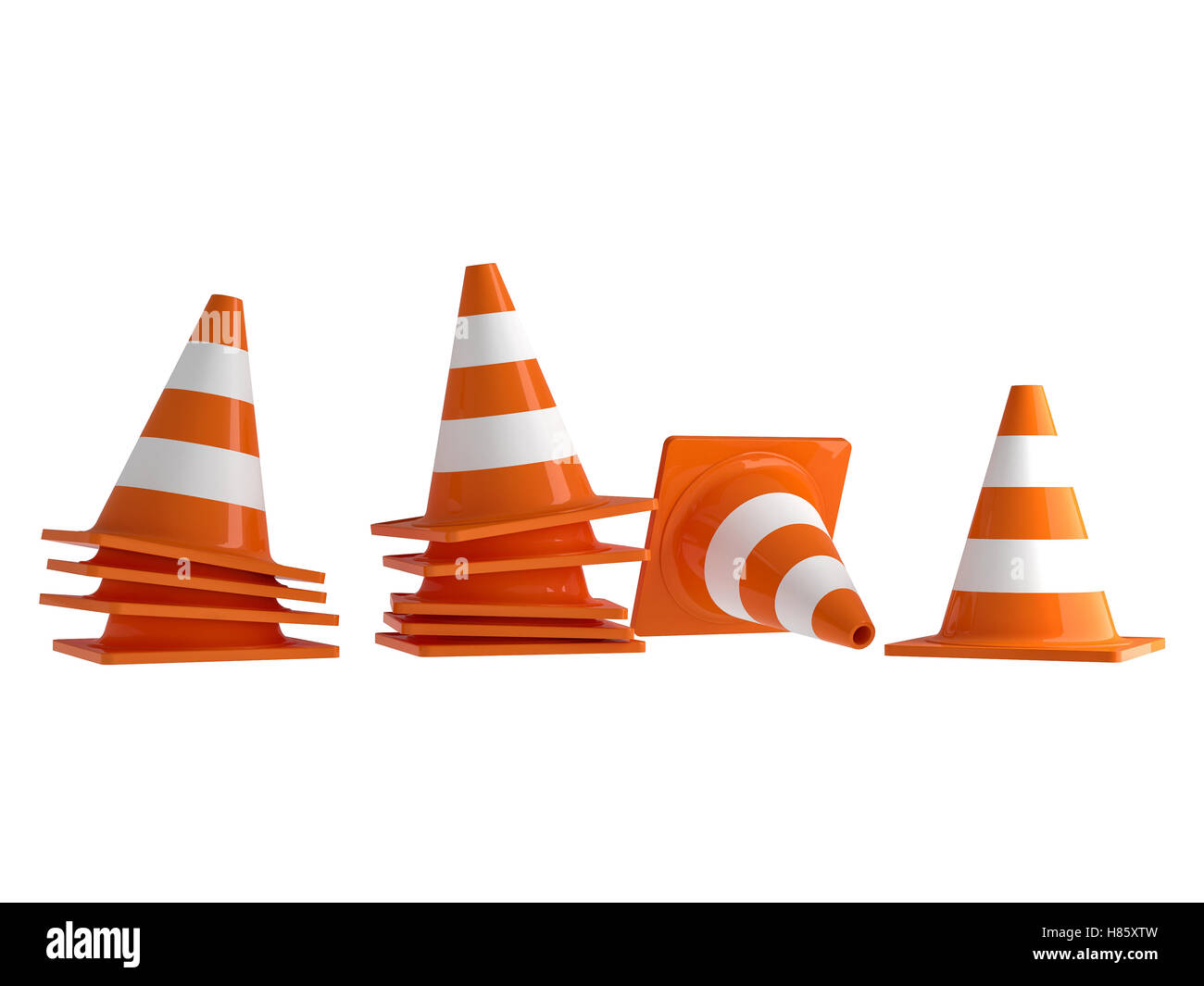 Traffic cone danger Cut Out Stock Images & Pictures - Alamy