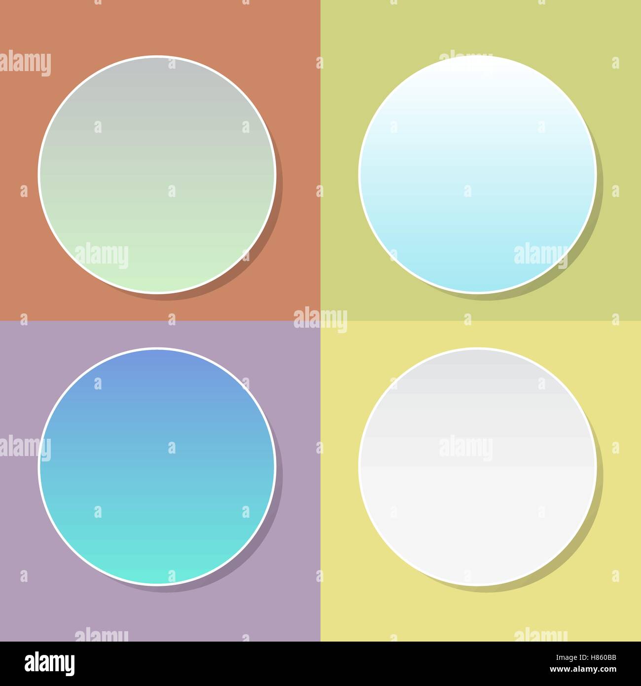 Vector blank badge template illustration - four colors Stock Vector ...