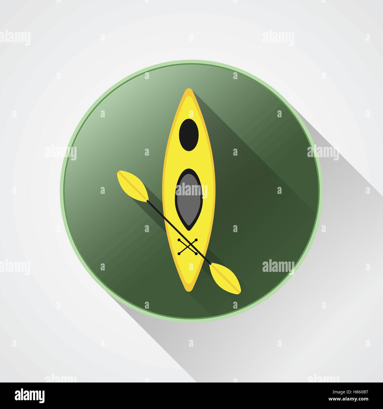 Man on raft with paddle Stock Vector Images - Alamy