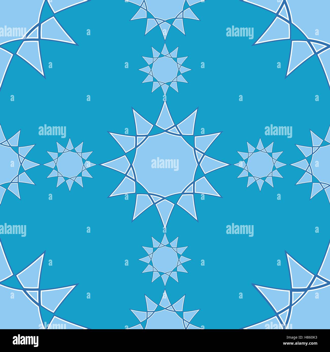 Seamless winter pattern with star elements on blue background. Vector ...