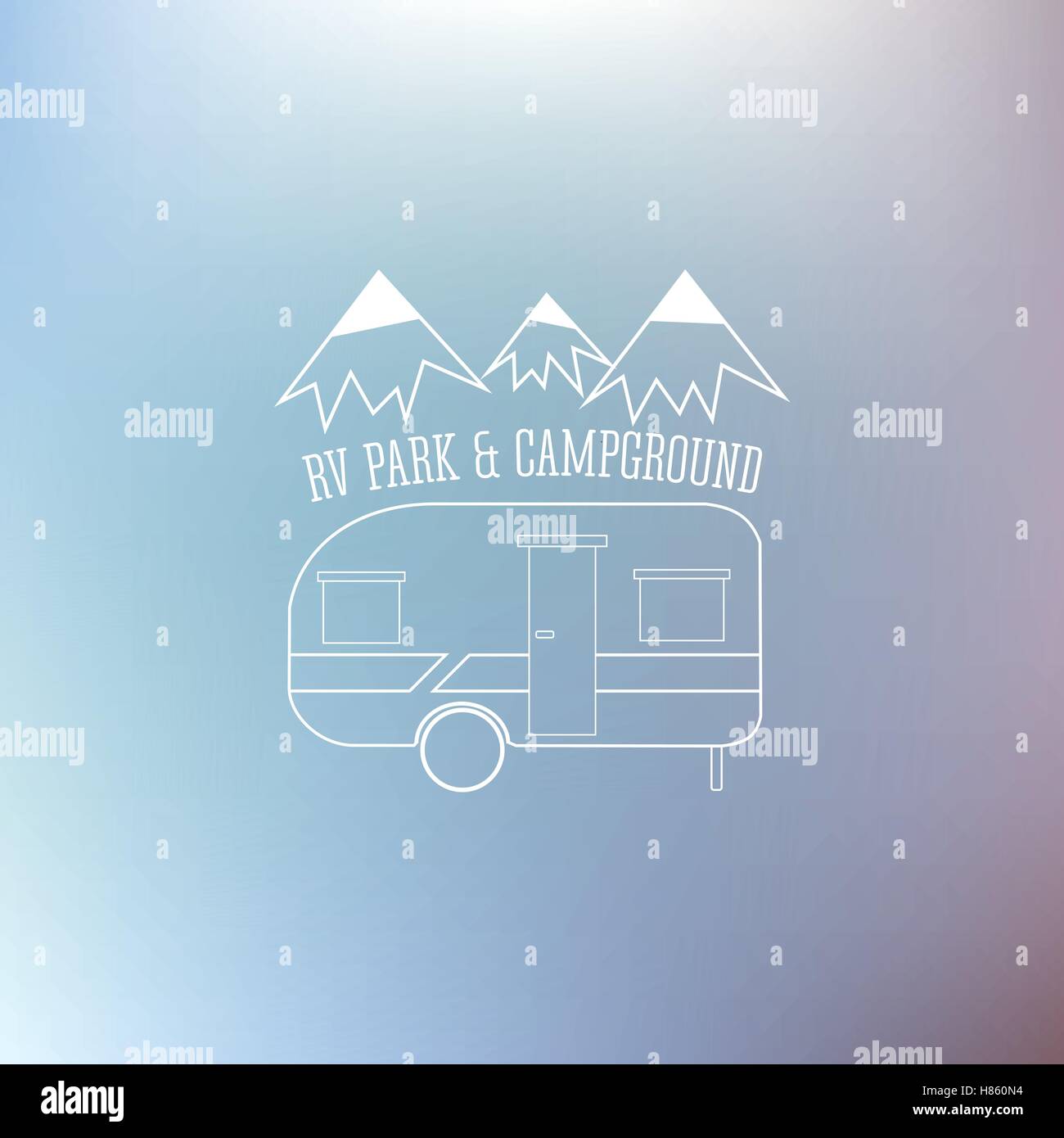 RV and caravan park template. Can be used as logo, badges banner ...