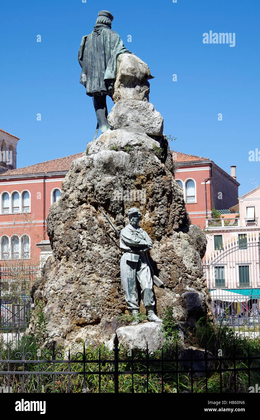 Venice Italy Monument to Garibaldi, Public Gardens Stock Photo - Alamy