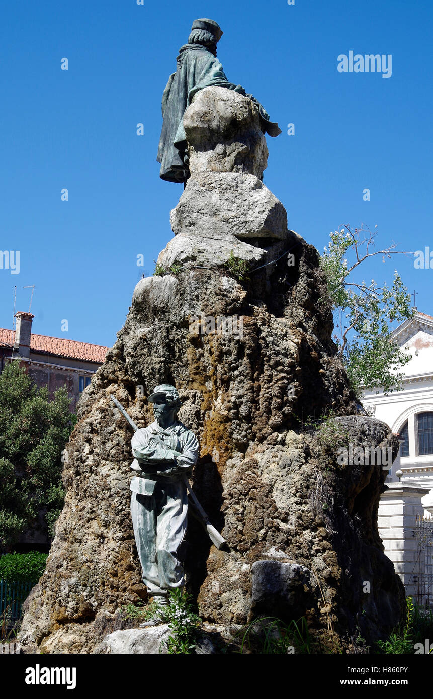 Venice Italy Monument to Garibaldi, Public Gardens Stock Photo - Alamy