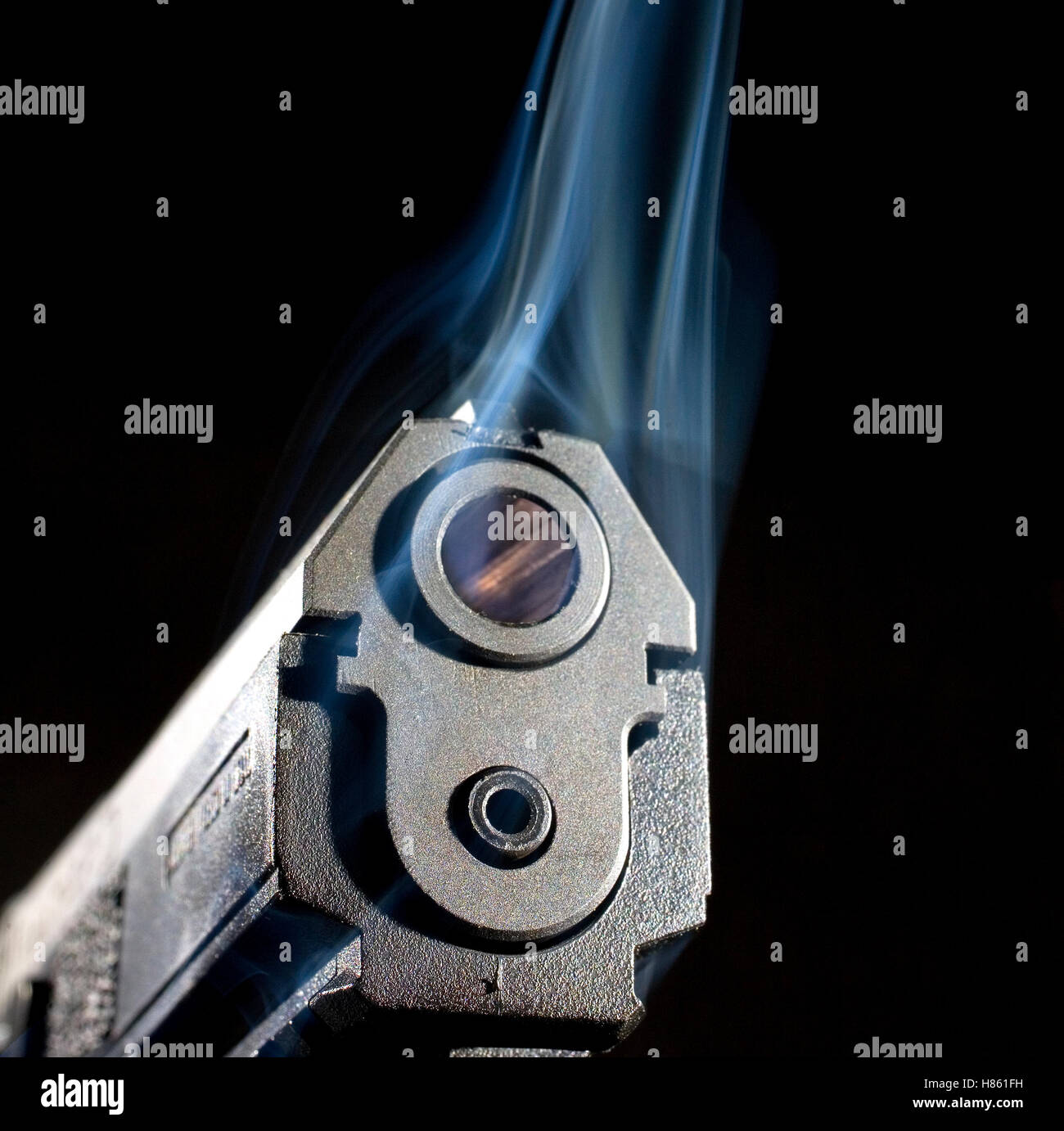 Smoke coming from muzzle gun hi-res stock photography and images - Alamy