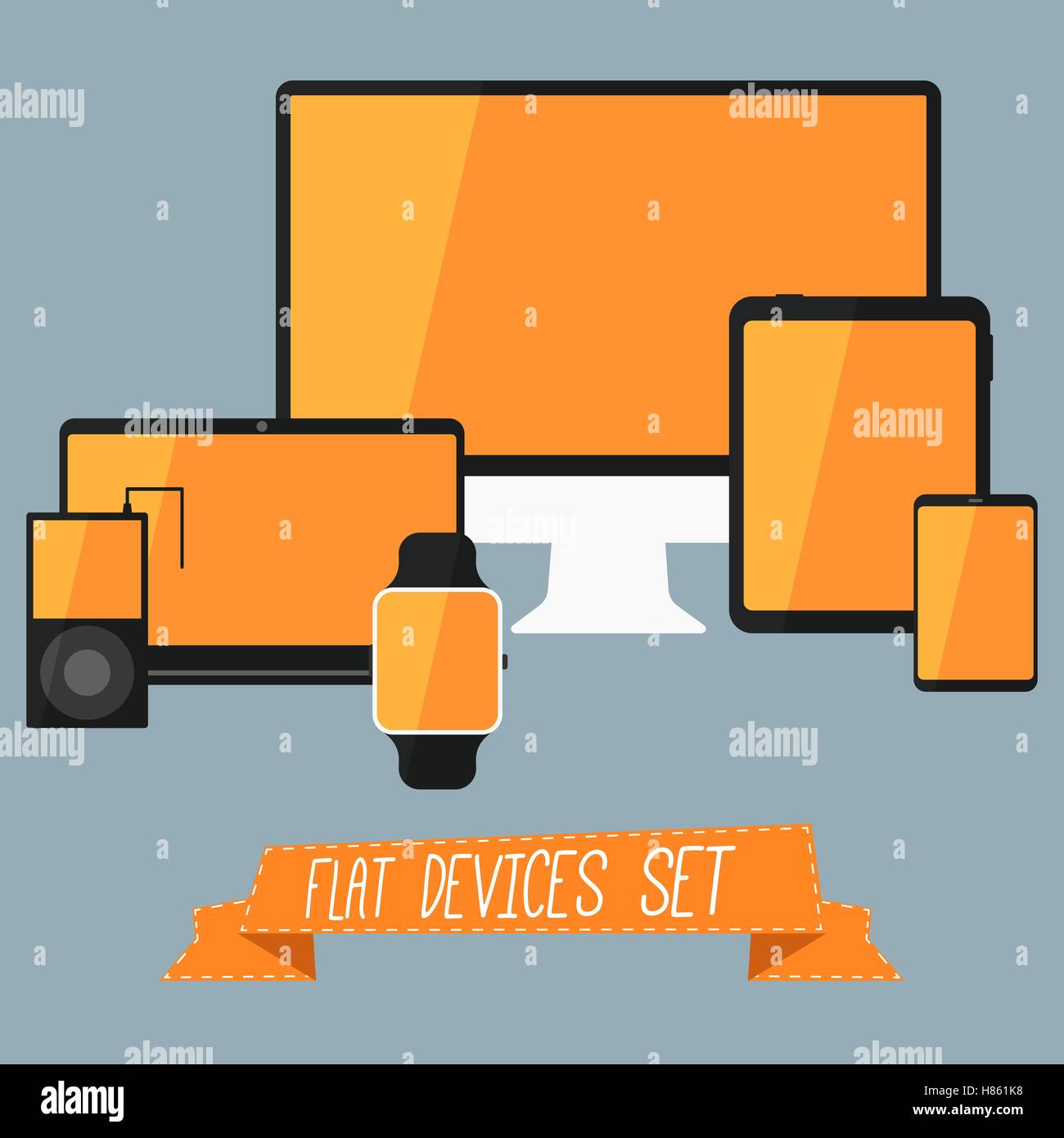 Set Of Modern User Interface Digital Tablet Mobile Devices Smart