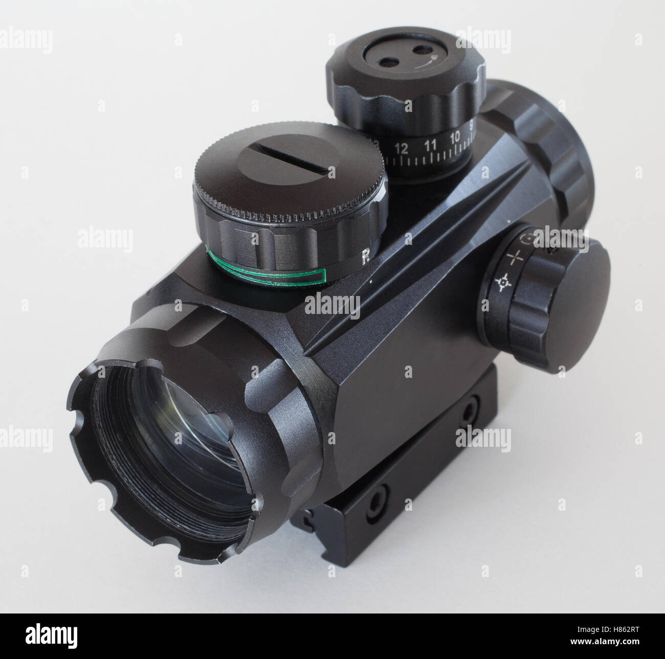 Rifle scope that is a reflex style on a white background Stock Photo ...