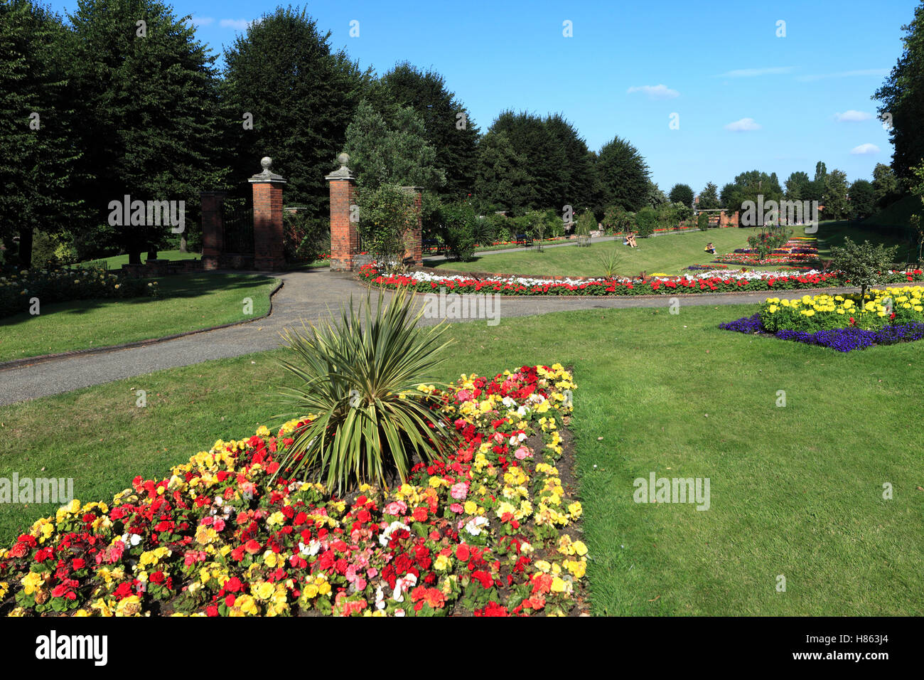 Summer, Colchester castle, Colchester town, Essex county, England, UK ...