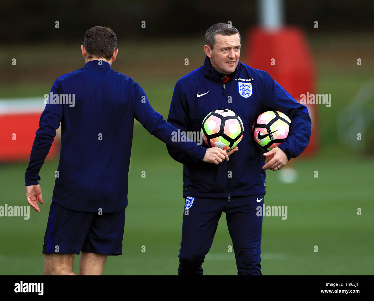 England U21 head coach Aidy Boothroyd during a training session at St ...