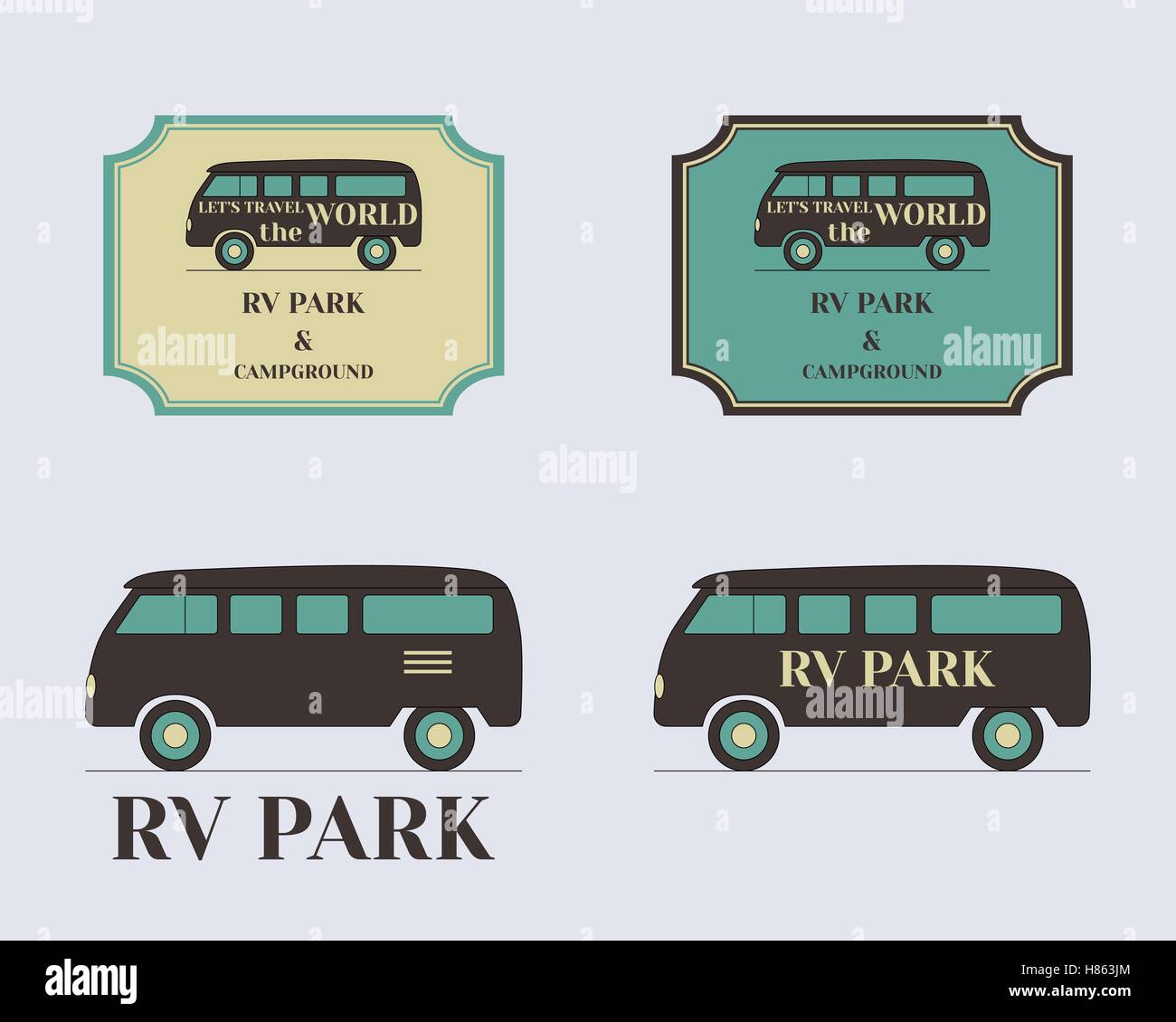 Set of vintage outdoor camp badges and logo emblems. Lovely retro ...