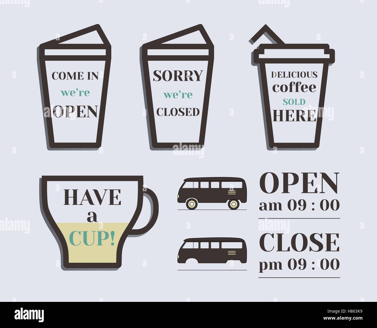 Open closed vintage retro signs hi-res stock photography and images - Alamy