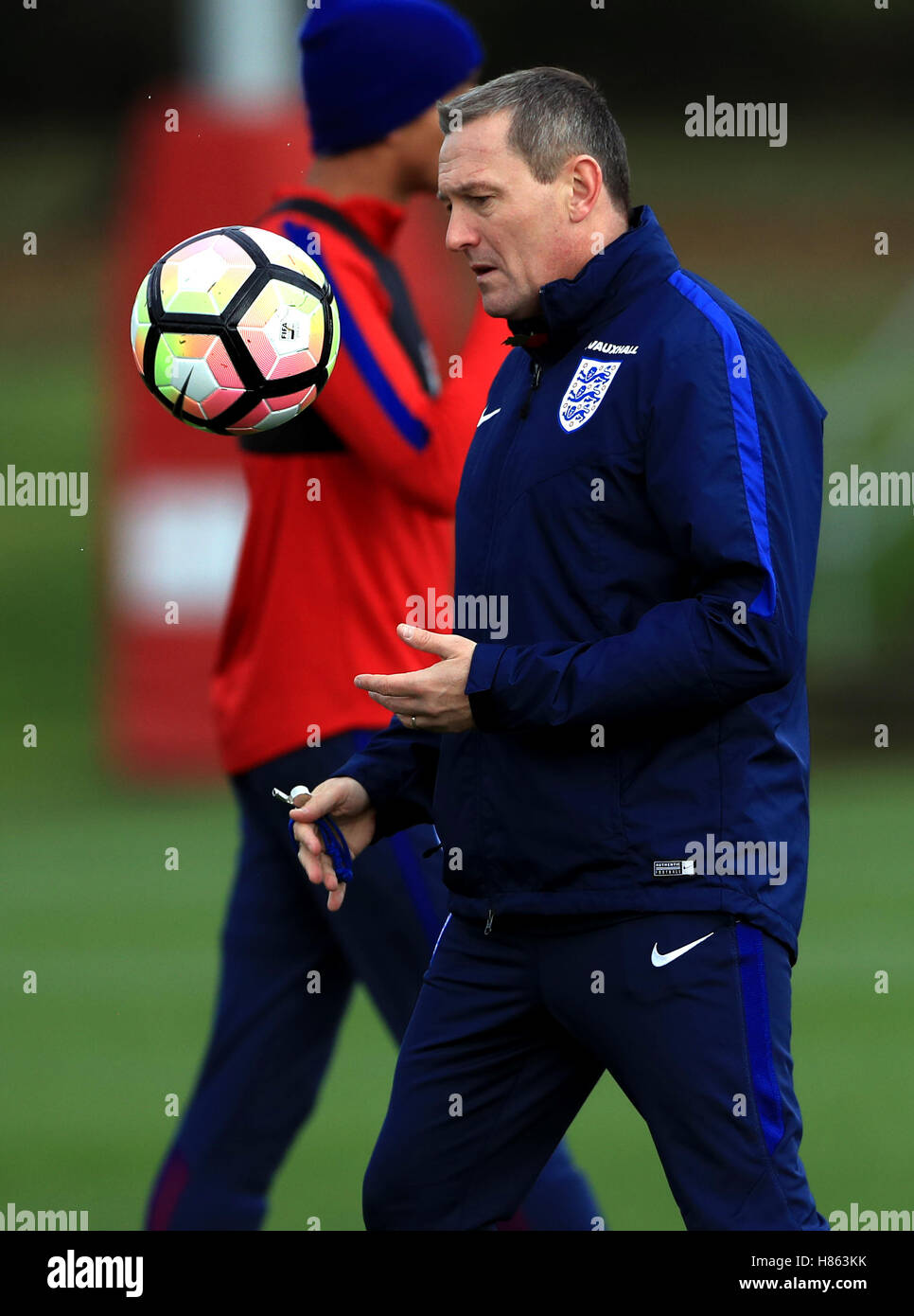 England U21 head coach Aidy Boothroyd during a training session at St ...