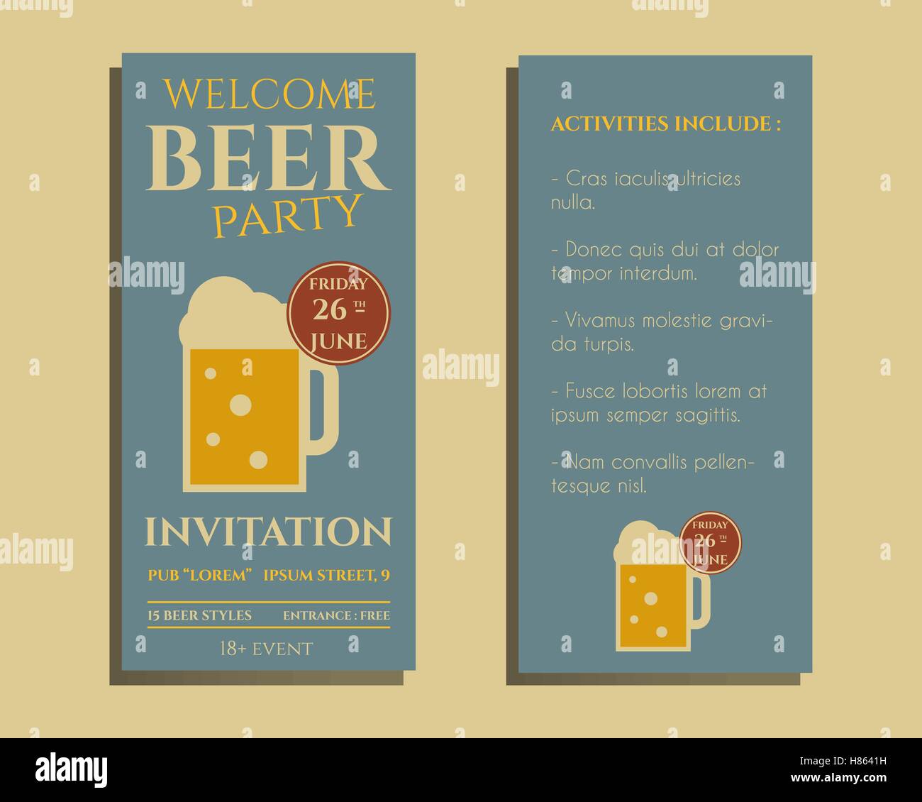 Pub details Stock Vector Images - Alamy