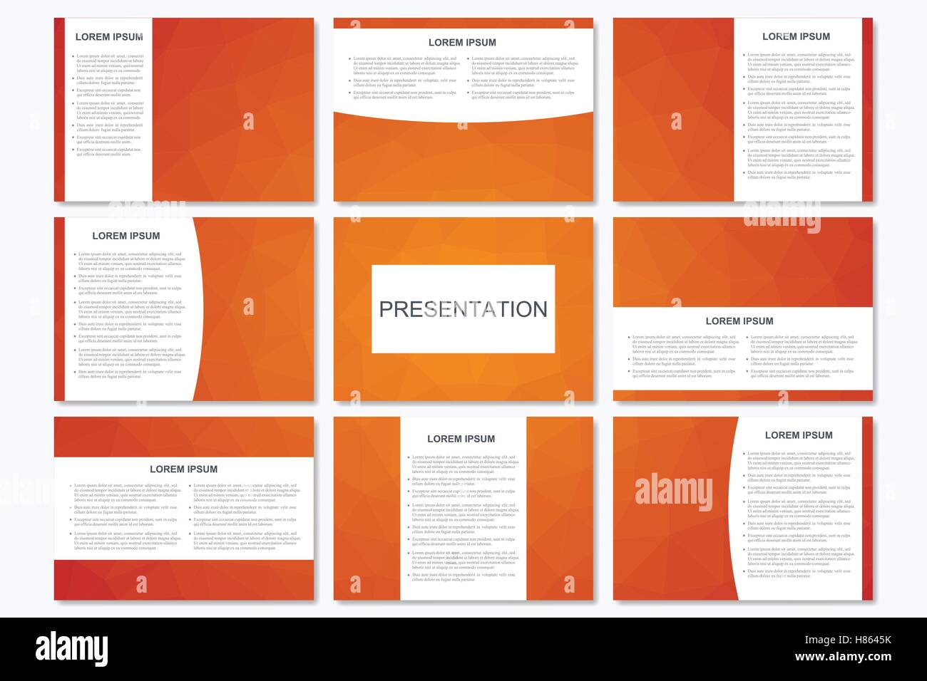 Set of modern business presentation templates in A4 size. Abstract ...